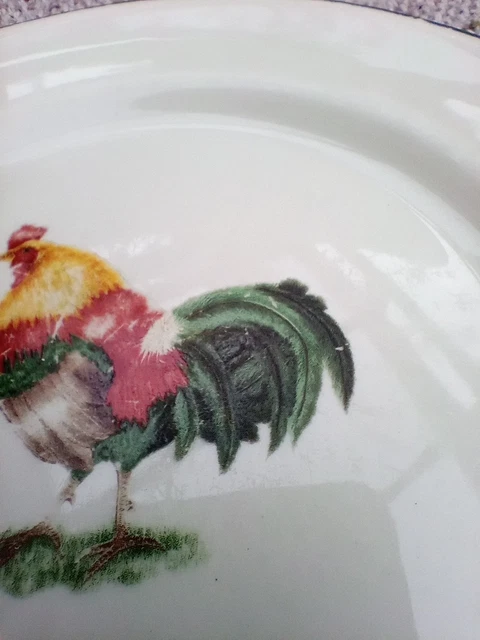TWO RARE CLOVERLEAF Farm Animals Side Plates Cockerel Only + 3 Matching ...