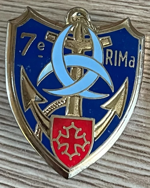 INSIGNE MILITAIRE PUCELLE 7 régiment d’infanterie de marine rima EUR 3,00 - PicClick FR
