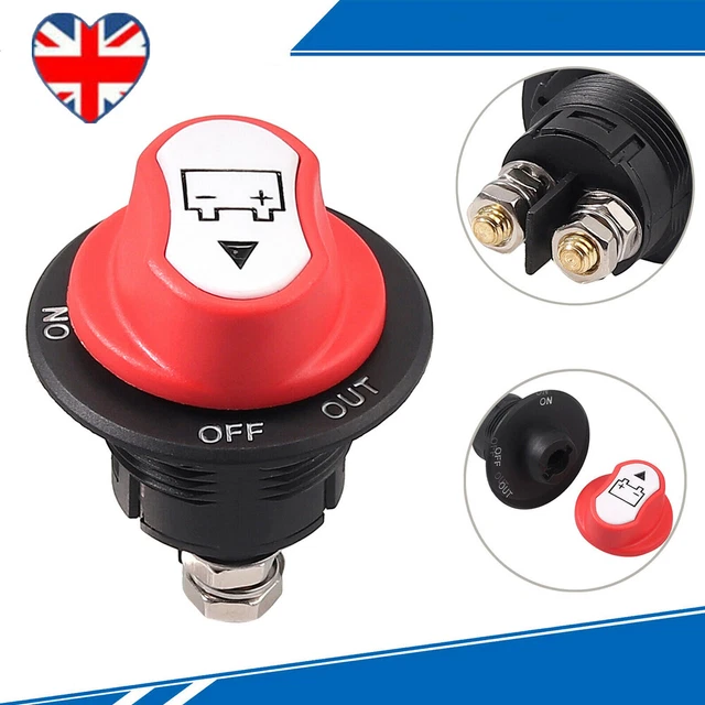 100A 12V-32V BATTERY Disconnect Switch Master Isolator Cut Off Kill ...