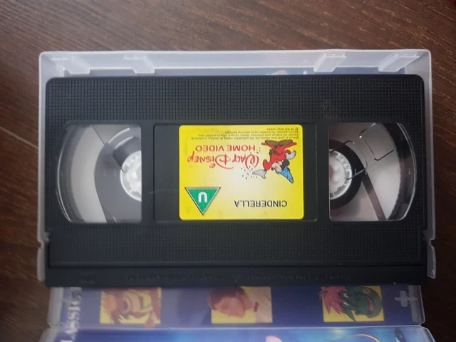 DISNEY VHS BUNDLE x5 Snow White Cinderella Aristocats Peter Pan Jungle ...