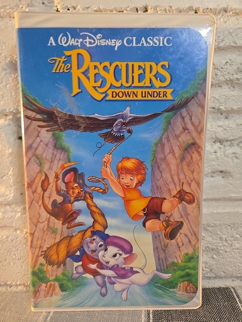DISNEY THE CLASSICS Rescuers Down Under (VHS, 1991) Black Diamond 💎 $5. ...