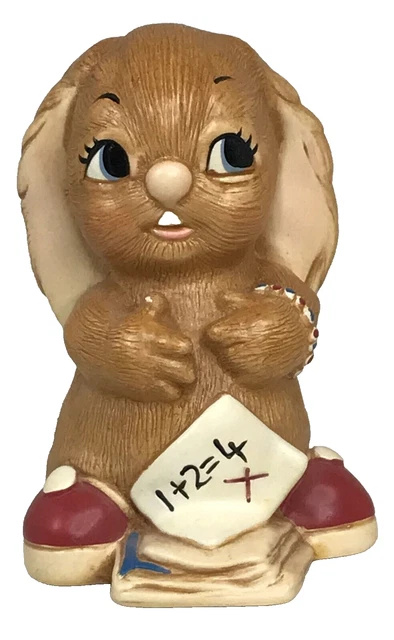 VINTAGE PENDELFIN RABBIT Little Scholar 1970's Books & Red Shoes Rare ...