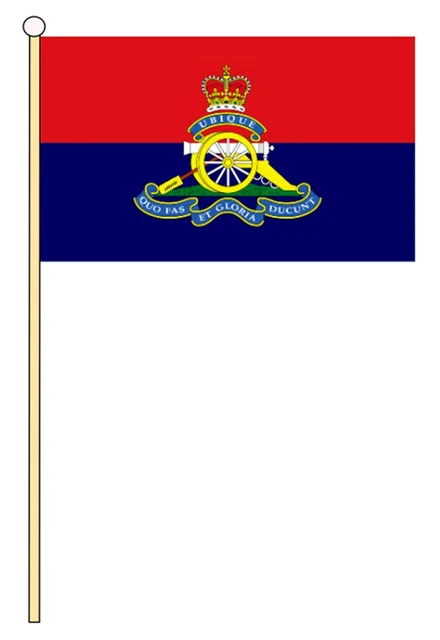 ROYAL ARTILLERY REGIMENT BRITISH MILITARY HAND WAVING FLAG 9"X6" 22.5cm ...