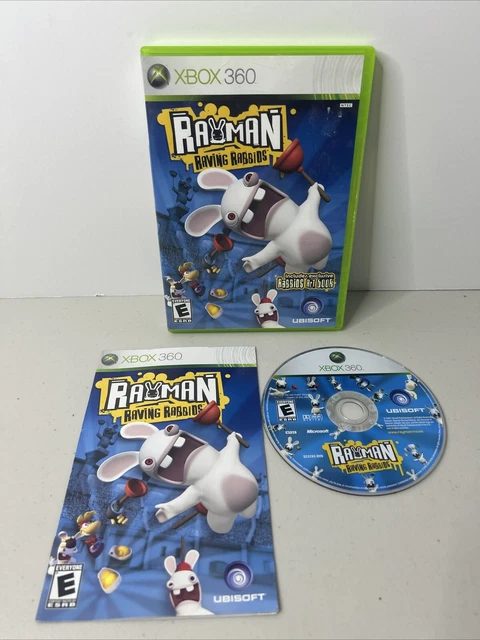 RAYMAN RAVING RABBIDS (Microsoft Xbox 360, 2007) Game And Manual Only £ ...