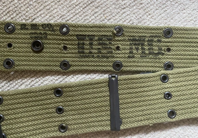 WW2 USMC MARINE US Belt Marked USMC 1944 dated Original (3) £104.69 ...