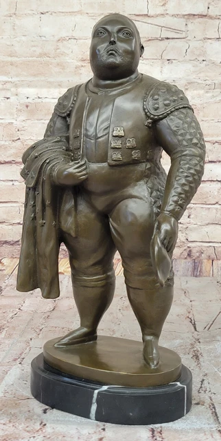 SIGNED BOTERO YOUNG Matador Holding Muleta Cape Spanish Bull Bronze ...