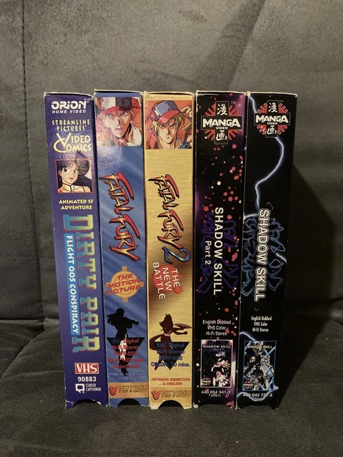 VINTAGE ANIME VHS Lot Fatal Fury 2: The New Battle Shadow Skill Dirty ...