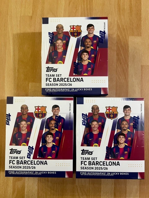 TOPPS FC BARCELONA 2025/26 Team Set - Sealed Box! £83.90 - PicClick UK