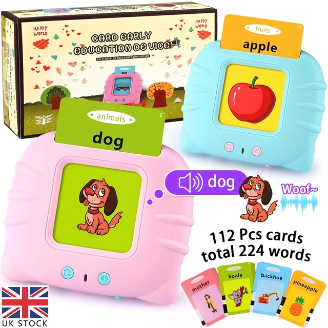 TALKING FLASH CARDS Fit Toddlers Preschool Words Learning Cards Toy For ...