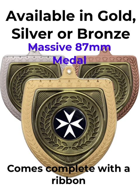 ST JOHN’S AMBULANCE Cross Award Large 87mm Medal & Ribbon (F) Engraved ...