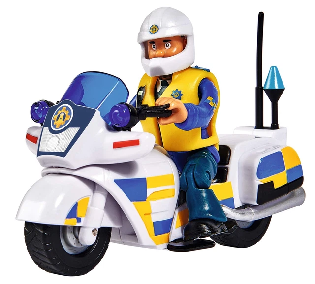 SIMBA 109251092 FIREMAN Sam Police Motorcycle with Malcolm Figure ...