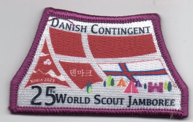 25TH WORLD SCOUT Jamboree WSJ 2023 DANISH CONTINGENT PURPLE EDGE BADGE ...