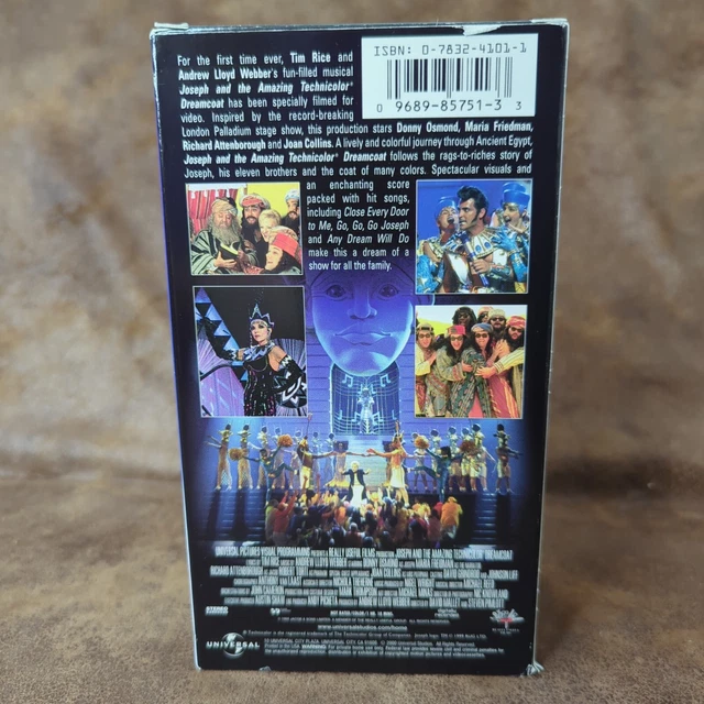 JOSEPH AND THE Amazing Technicolor Dreamcoat (VHS, 2000) Donny Osmond £ ...