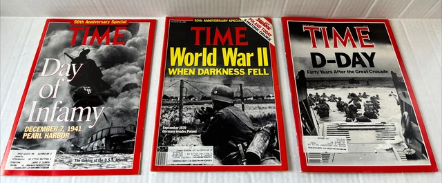 TIME MAGAZINE WORLD War II Pearl Harbor D-Day 40th/50th Anniversaries ...