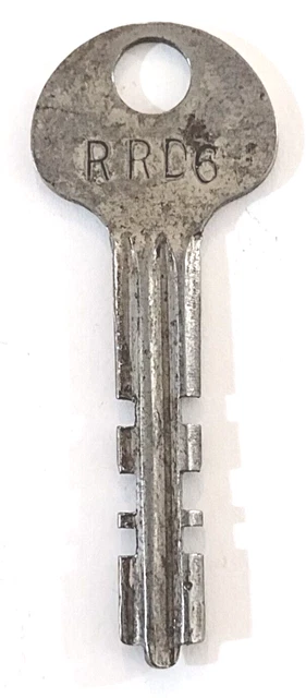 VINTAGE FLAT KEY Corbin Cabinet Co RRD6 Double-Sided Bit Appx 2" Warded ...