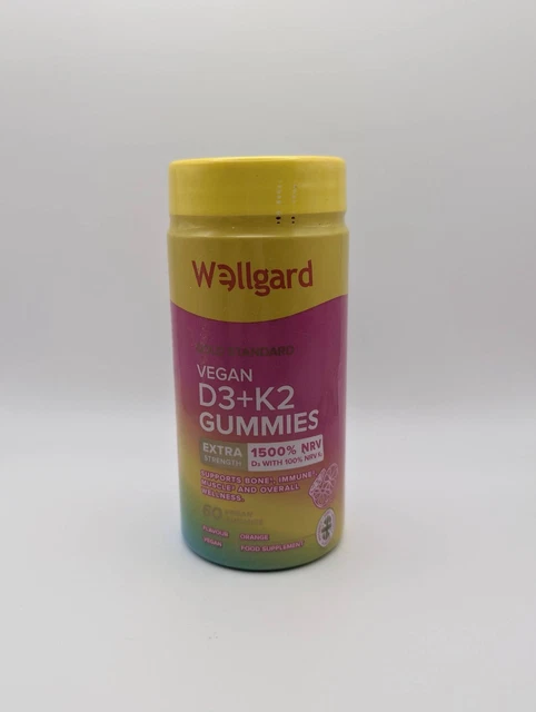 WELLGARD VITAMIN D3 K2 Gummies 60 Count £8.66 - PicClick UK