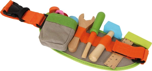 SMALL FOOT 4745 kids tool belt fully adjustable incl. colourful wooden ...