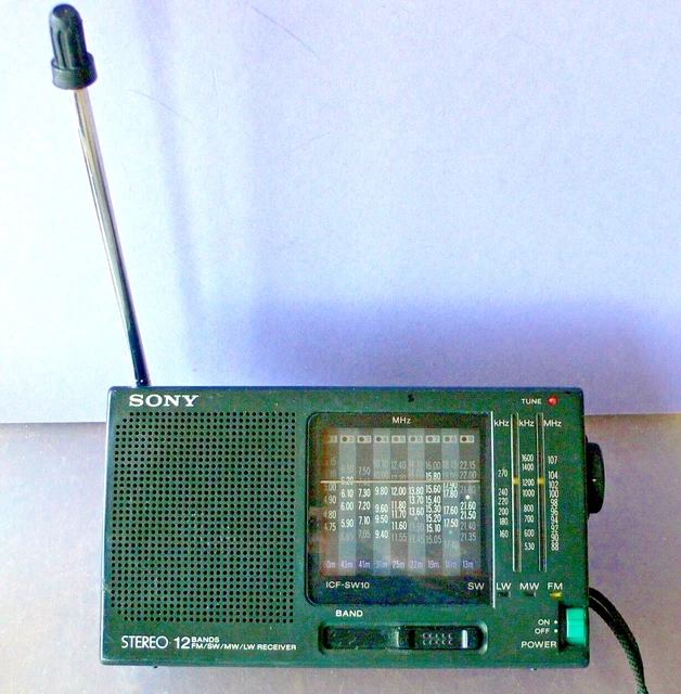 SONY ICF-SW10 STEREO 12 bands Transistorradio Receiver SW LW MW FM £17. ...