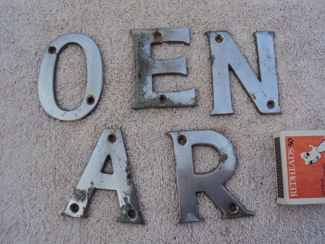 5 VINTAGE METAL Letters Decorative Name $2.50 - PicClick AU