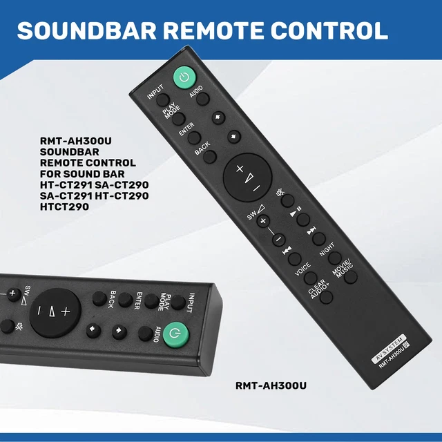 -AH300U SOUNDBAR REMOTE Control for Sound Bar HT-CT291 SA-CT2904024 $11 ...