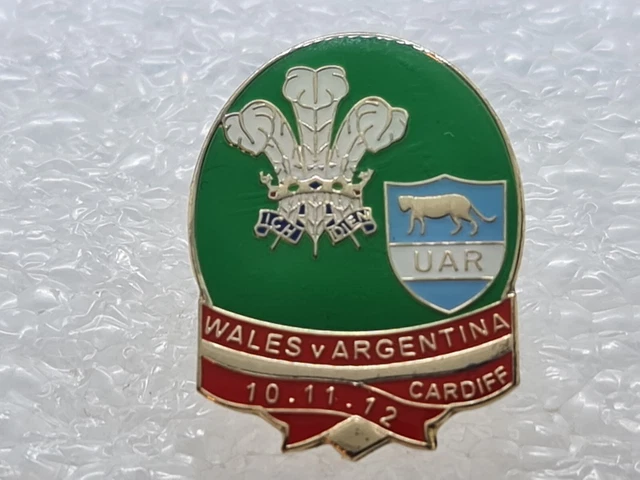 WALES V ARGENTINA 2012 Autumn Rugby International test match Pin Badge ...
