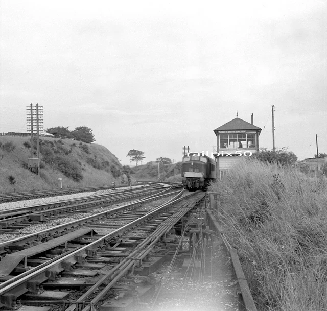 ORIGINAL LARGER RAILWAY NEGATIVE. 4.43 MR Chinley North Jn Signal box ...