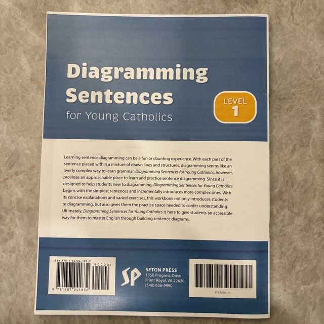 BUILDING SENTENCES WITH Diagramming : Level 1 Workbook by Seton Press ...