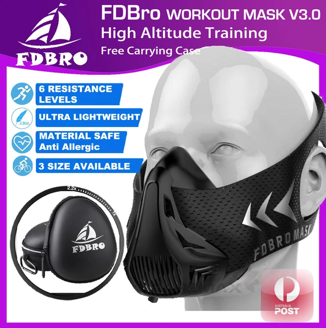 FDBRO WORKOUT MASK 3.0 High Altitude Training Elevation Stimulation ...