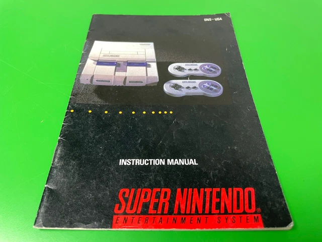 SUPER NINTENDO SNES Console Instruction Booklet Manual for system $9.99 ...