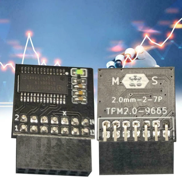 GIGABYTE GC-TPM2.0_S 2.0 TPM Module (12 Pin 12-1) LPC Trusted TPM ...