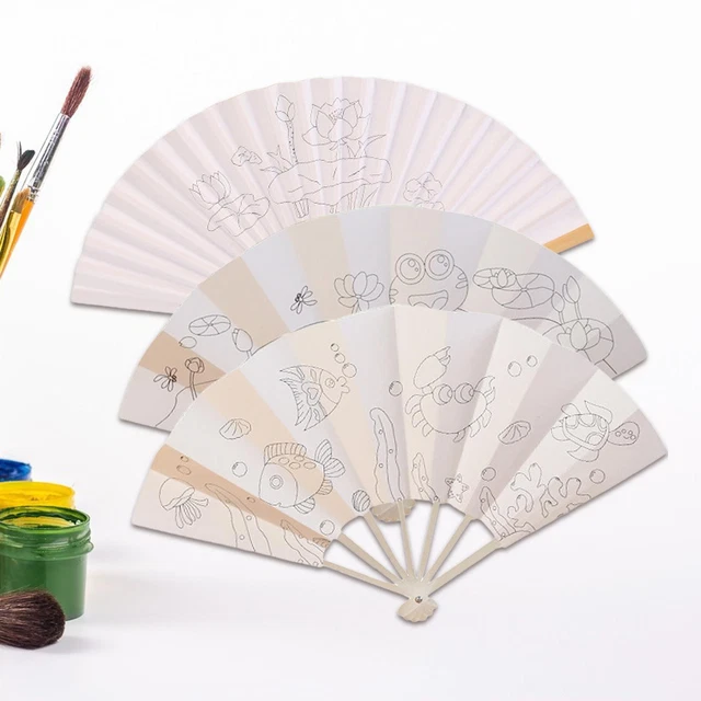 ÉVENTAIL À MAIN pliable et vierge pour enfants, fête d'Halloween, Noël ...