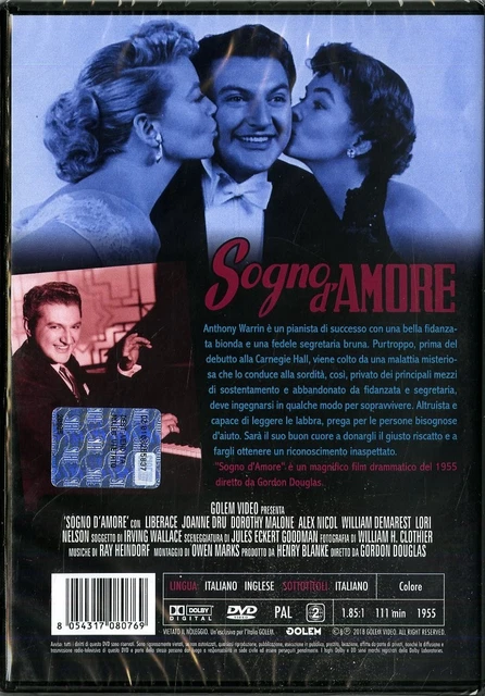 SOGNO D'AMORE DVD Italian Import (DVD) Liberace Dru Malone Nicol ...