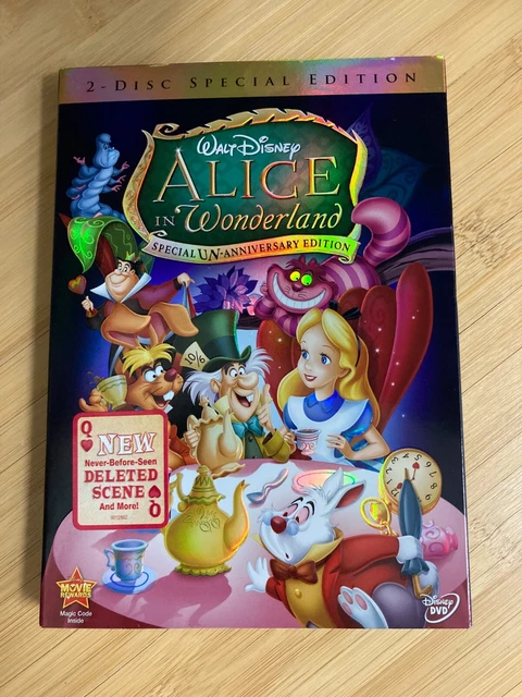 ALICE IN WONDERLAND Disney 2 Disc Un-Anniversary Special Edition DVD $8 ...