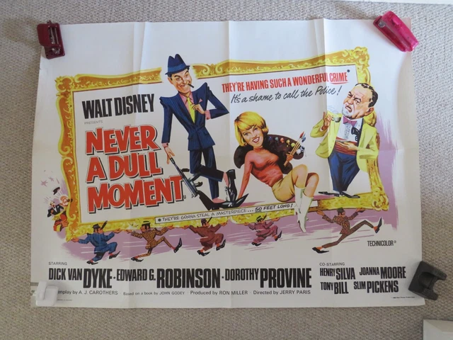 WALT DISNEY'S NEVER A Dull Moment Original Movie Cinema Film Quad Poster EUR 40,95 - PicClick IT