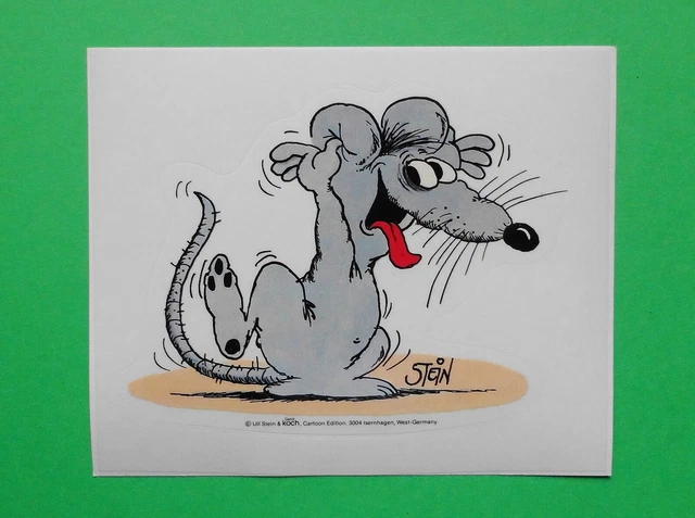 ULI STEIN AUFKLEBER Sticker Freche Maus 80er mit alter PLZ 16x13cm EUR ...