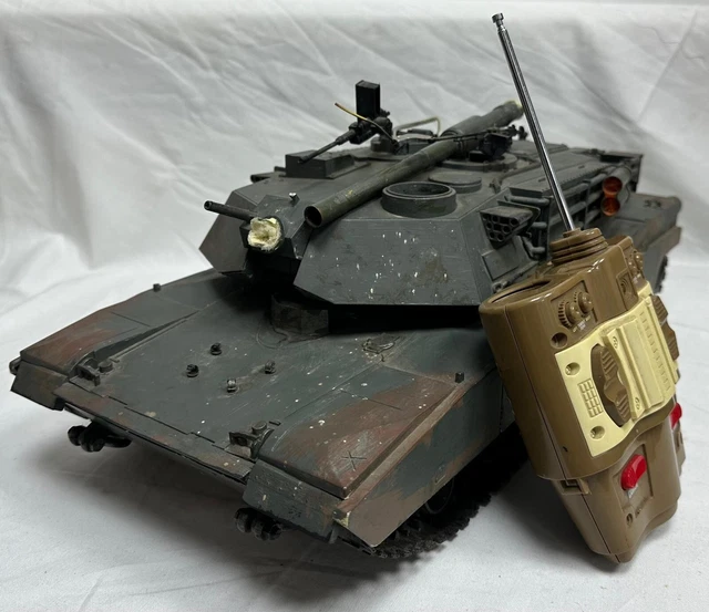 VINTAGE NEW BRIGHT Remote Controlled Abrams Tank - Tested Working ...