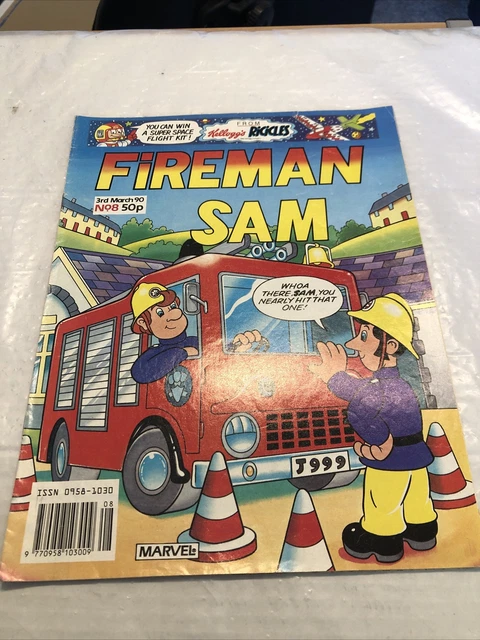 RARE VINTAGE FIREMAN Sam - Marvel Comic - Issue 8 - March 1990 £1.59 ...