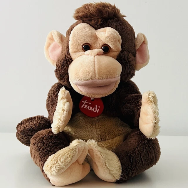 TRUDI MONKEY HAND Puppet Glove Plush Teddy Toy Brown Chimp Chimpanzee ...