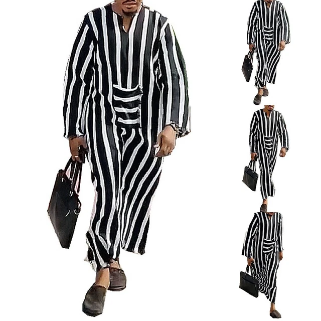 ROBE TRADITIONNELLE HOMME à manches longues caftan thobe robe ...