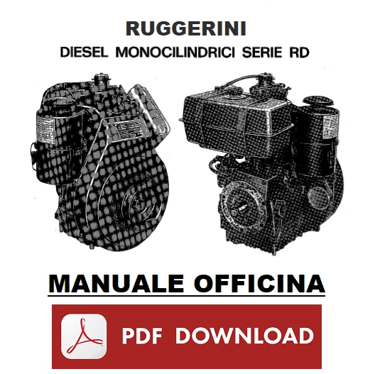 RUGGERINI MOTORI DIESEL RD 920L 950 Manuale officina istruzioni ...