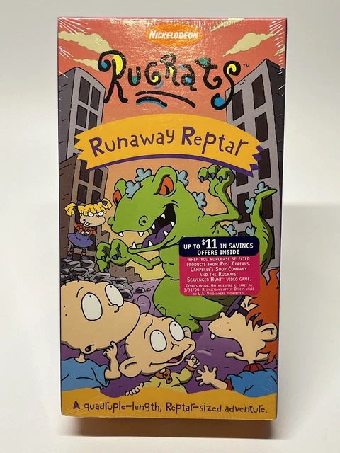 RUGRATS RUNAWAY REPTAR (1999) Sealed VHS Nickelodeon Animation Orange ...