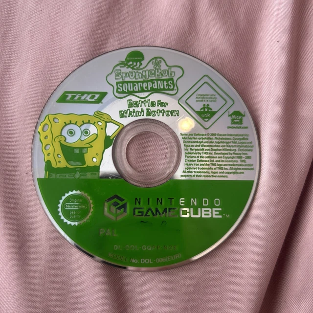SPONGEBOB SQUAREPANTS: THE Battle for Bikini Bottom GameCube Disc Only ...