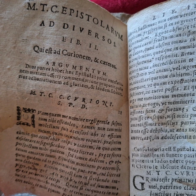 1634 COMO. M. Tulli Ciceronis Epistolae Familiares – Manuzio & Mureto ...