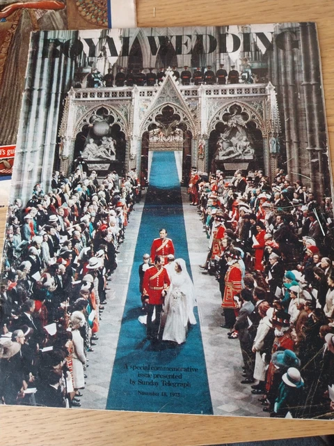ROYAL WEDDING 1973 Sunday Telegraph Magazine Commemorative Princess ...