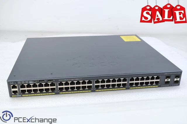 CISCO CATALYST 2960-X WS-C2960X-48FPS-L 48-Ports PoE Network Switch ...