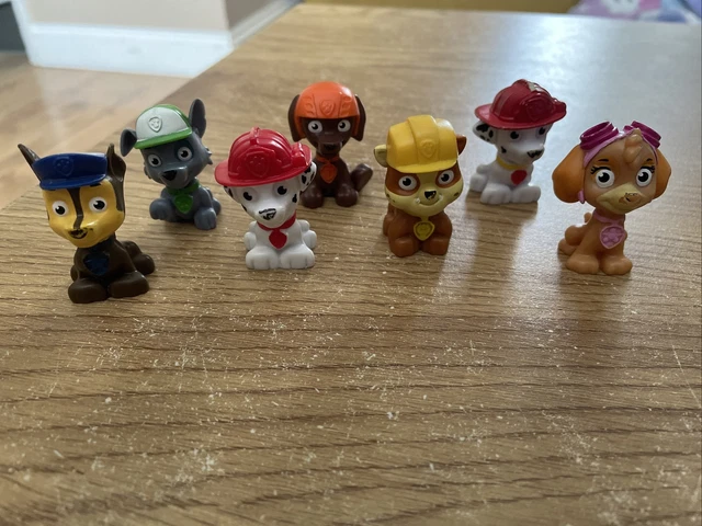 PAW PATROL MINI Figures Bundle X 7 Chase Marshall Skye Rubble Rocky ...