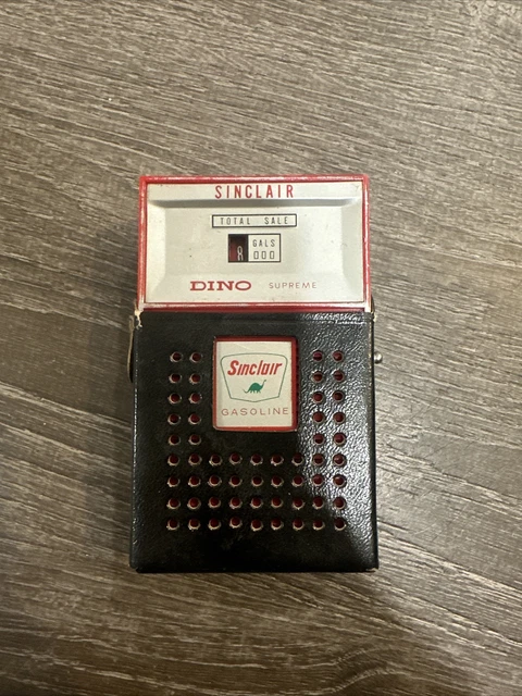 VINTAGE 1960S SINCLAIR Dino Supreme Gas Pump Transistor AM Radio Tested ...