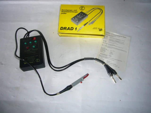 DREHFELDRICHTUNGS-PRÜFER, MESSGERÄT TYP: DRAD 1 von ET, fast neuwertig ...