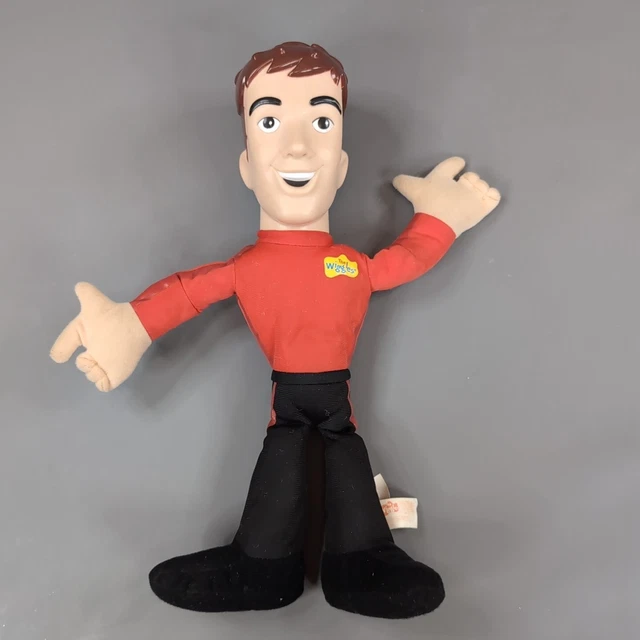 THE WIGGLES RED Murray Wiggle Plush Vinyl Head Doll 37 cm Soft Toy 2008 ...
