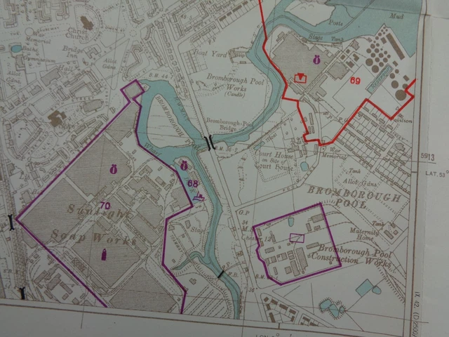 WW2 &RESTRICTED& GERMAN TARGET MAP of "LIVERPOOL" (PORT SUNLIGHT ...